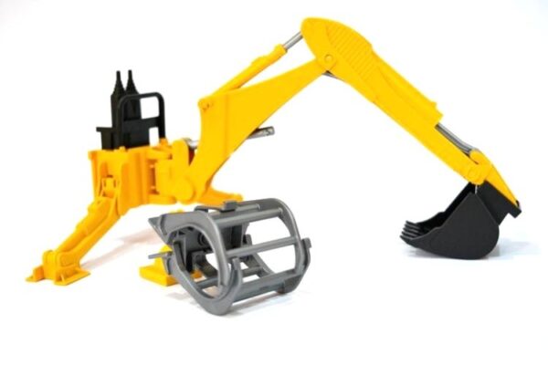 BRUDER REAR HYDRAULIC DIGGER ARM WITH GRAB 1:16 SCALE - Kavanaghs Toys