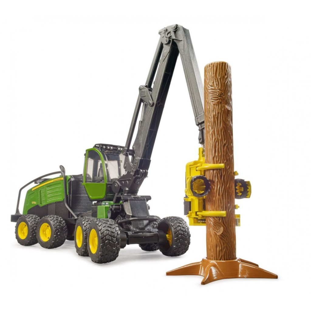 BRUDER JOHN DEERE 1270G TIMBER HARVESTER WITH LOG 1:16 SCALE ...