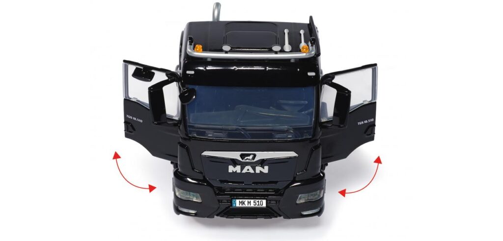 WIKING MAN TGS 18.510 4X4 BL TRUCK (BLACK) 1:32 SCALE - Kavanaghs Toys